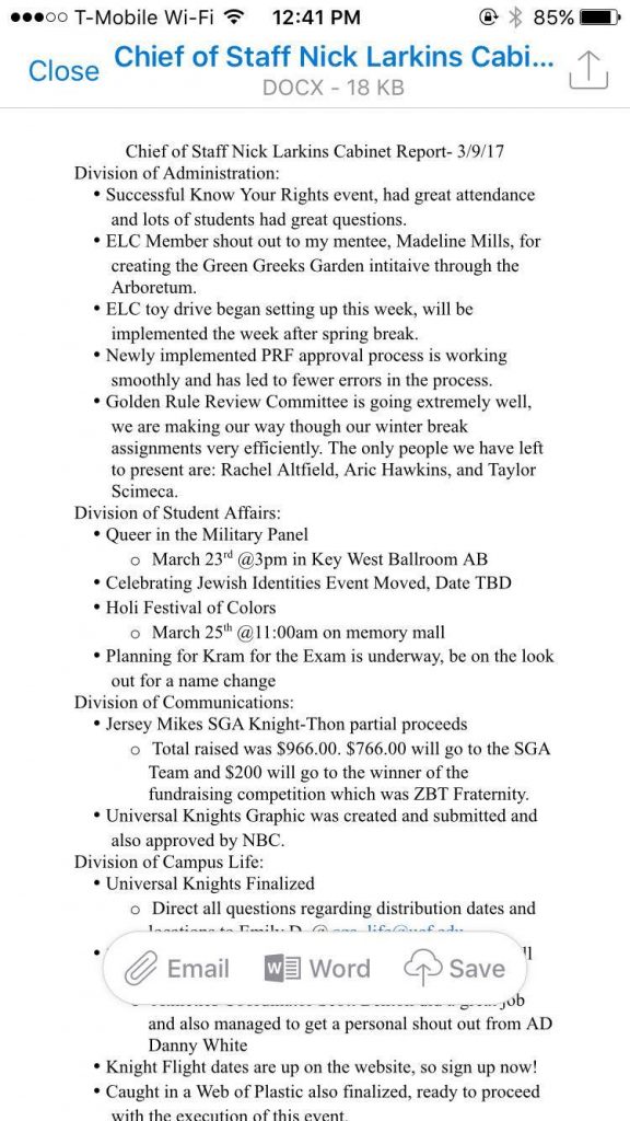 SGA Presidential Hopeful Nick Larkins Accused of Failing To Fulfill ...