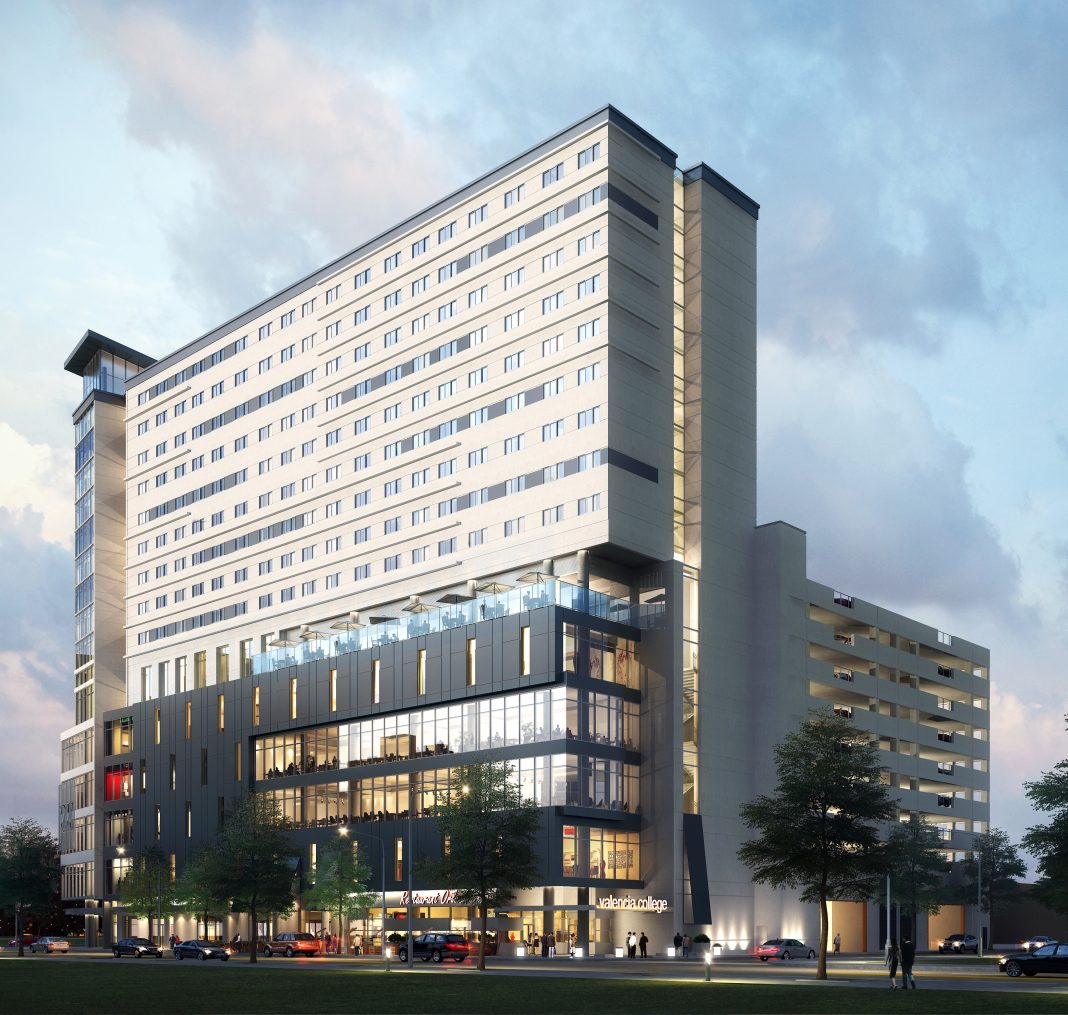 UCF and Valencia College Downtown Campus Groundbreaking a Sign for the ...