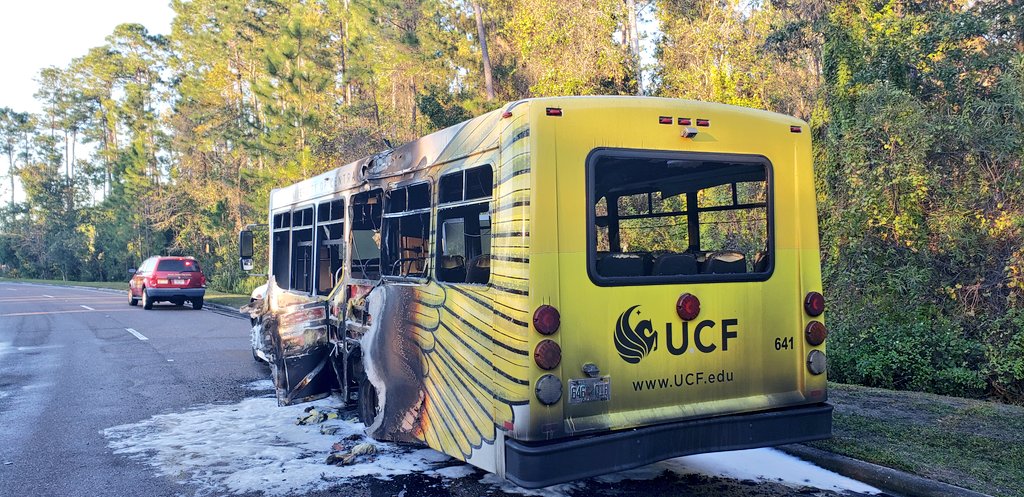 UCF shuttle catches fire miles from main campus — KnightNews.com