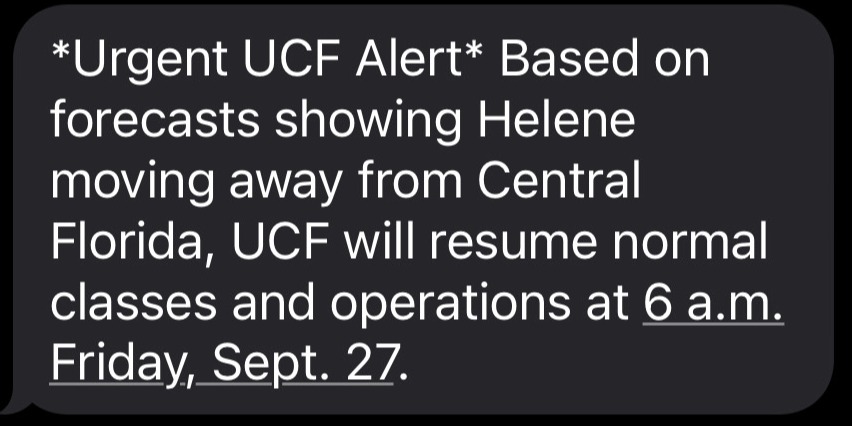 UCF to Resume Normal Operations 9/27/24 — KnightNews.com