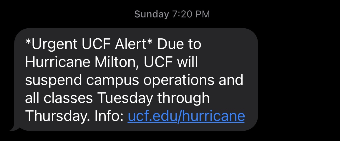 Hurricane Milton: UCF's Timeline — KnightNews.com