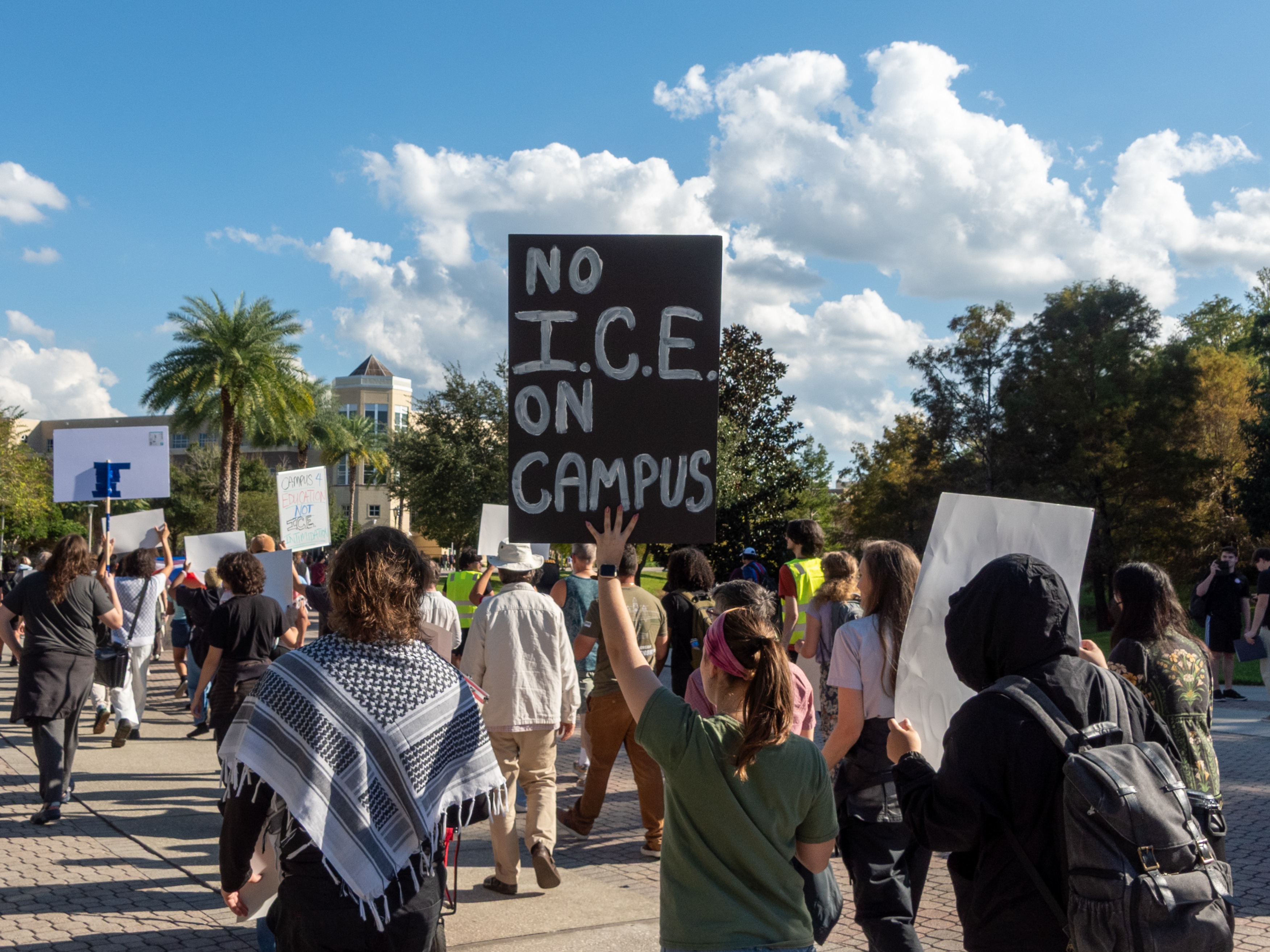 UCF Students and Faculty Gather to Protest ICE Presence on Campus ...